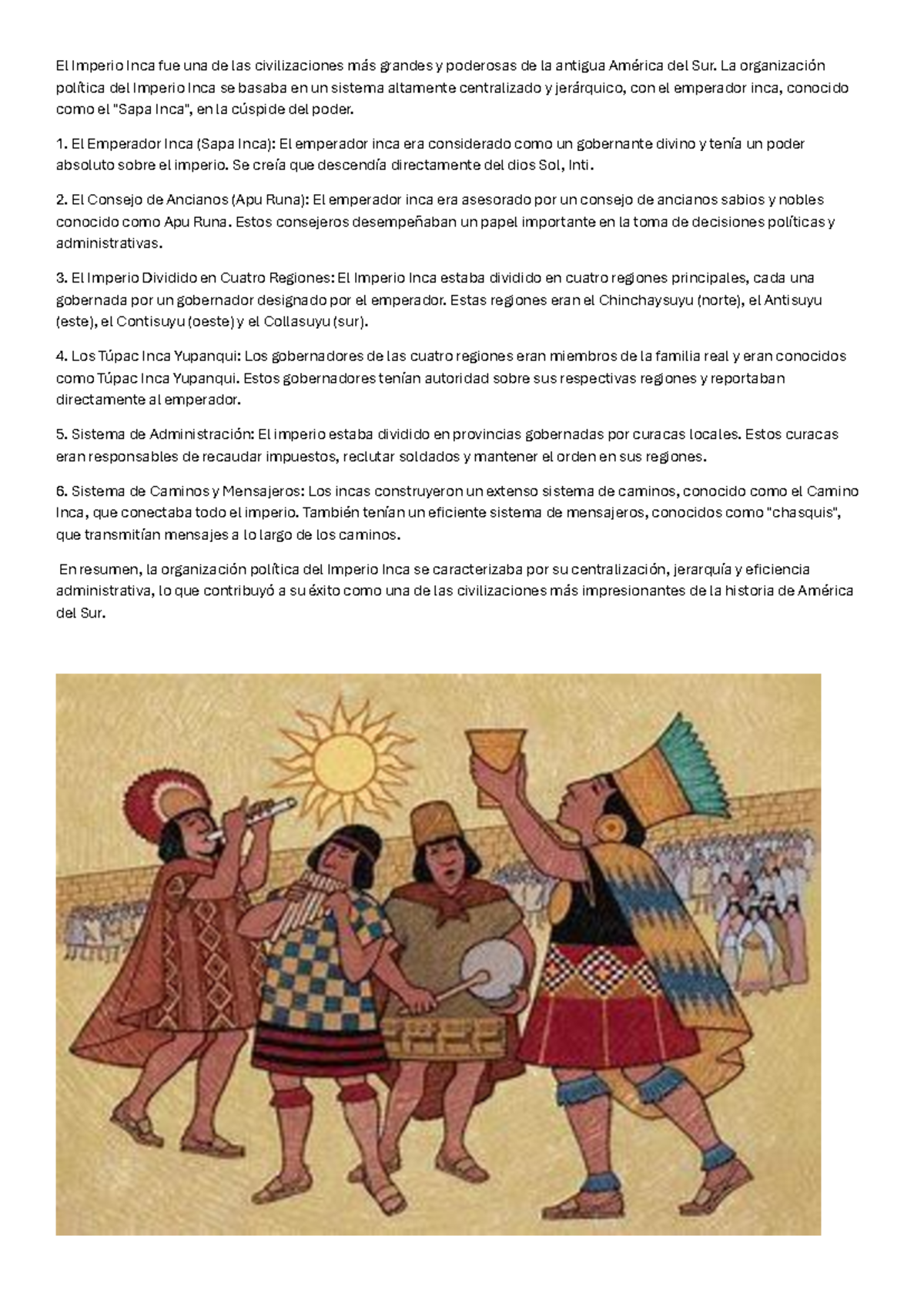Imp. inca - para ayudarte - El Imperio Inca fue una de las ...