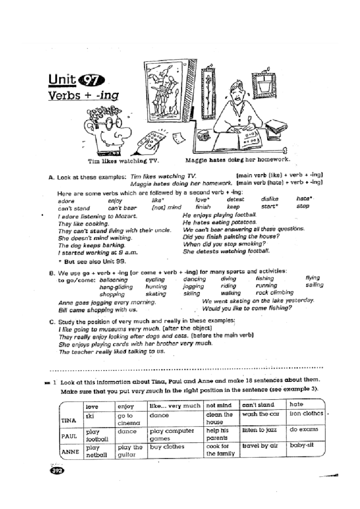 Verbs + ing - tarea - Ingles complementario - Studocu