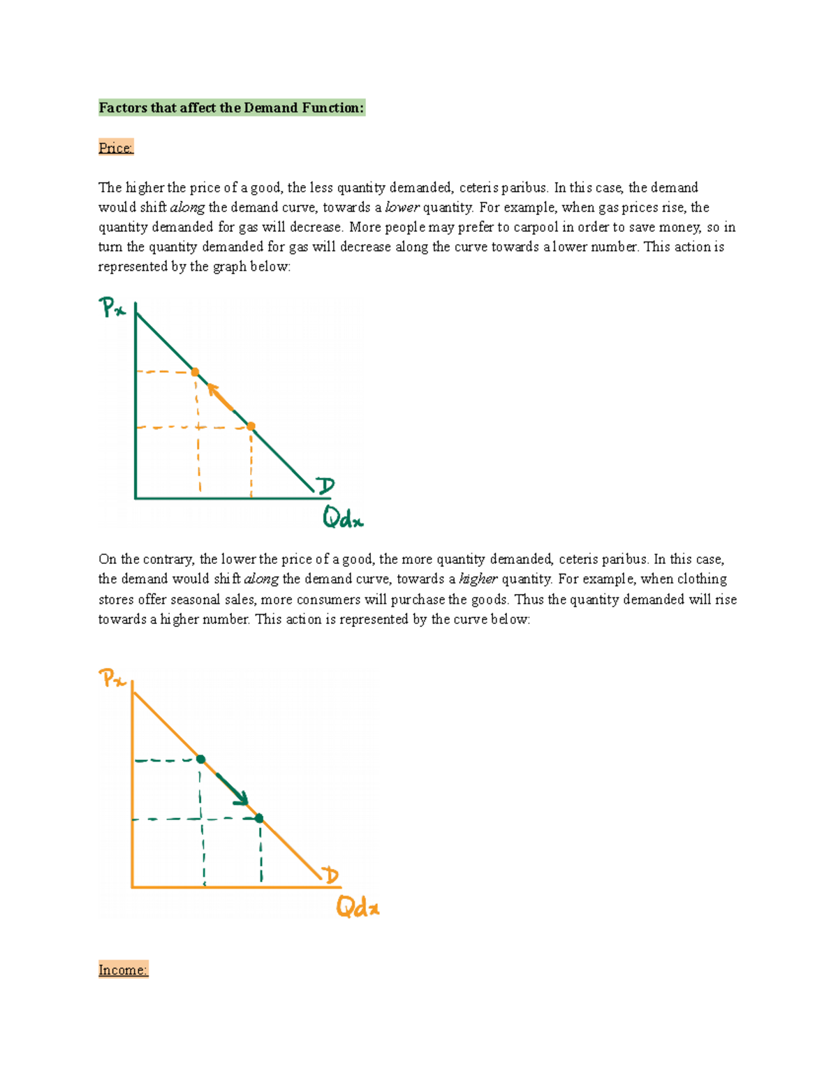 Factors that affect the Demand and Supply Function - Factors that ...