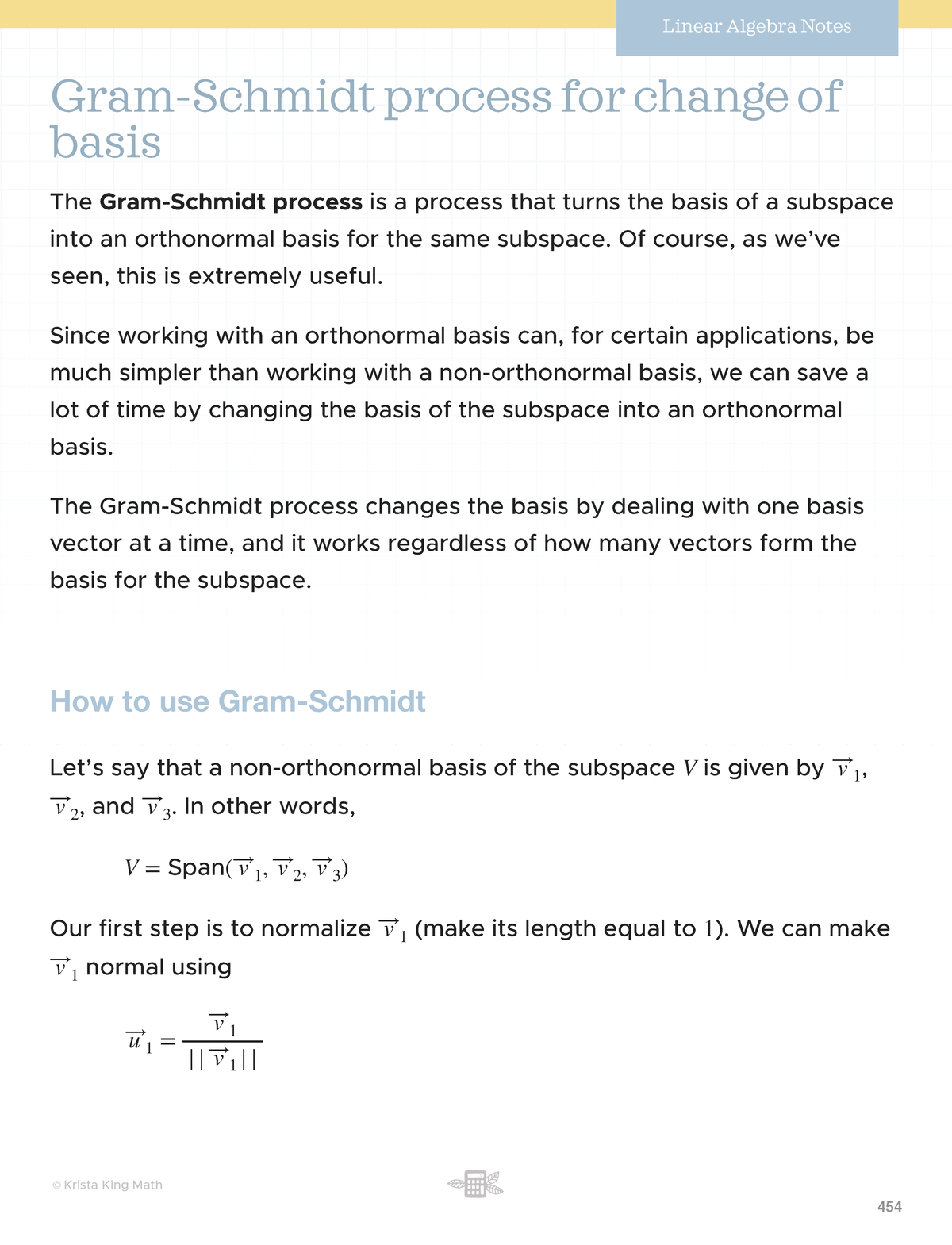 Gram-Schmidt+process+for+change+of+basis lecture notes - Gram-Schmidt ...