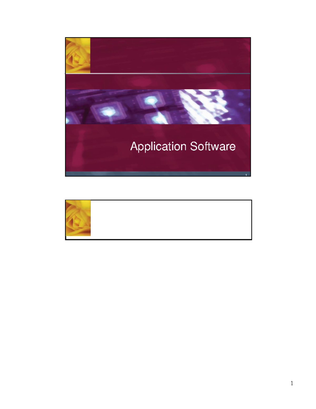 Aplication Software Computer System Learning Objectives Application 0552