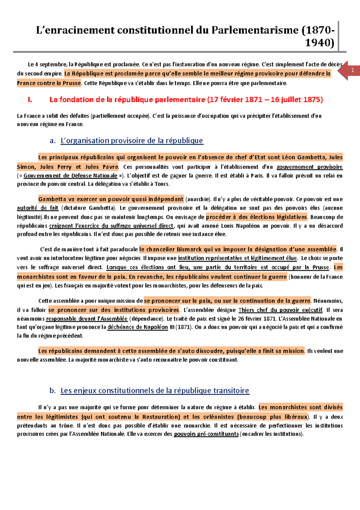 Chap 5Enracinement du parlementarisme - Warning: TT: undefined function: 32 1940) 1 Le 4 ...