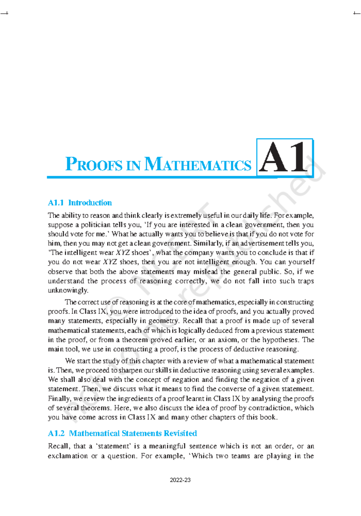 Jemh1a1 - This is a refrence book. - PROOFS IN MATHEMATICS 313 A A1 ...