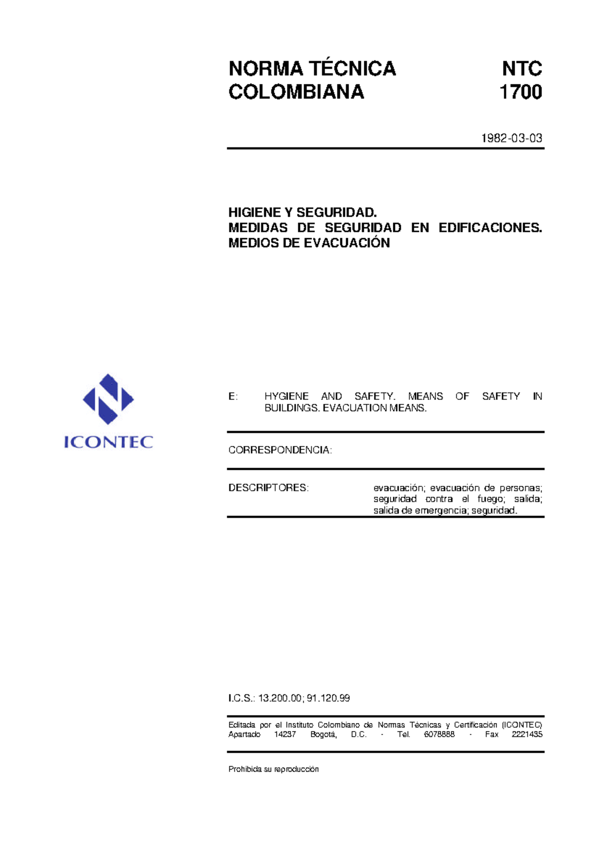 Ntc1700 - arquitectura - NORMA TÉCNICA NTC COLOMBIANA 1700 1982-03 ...