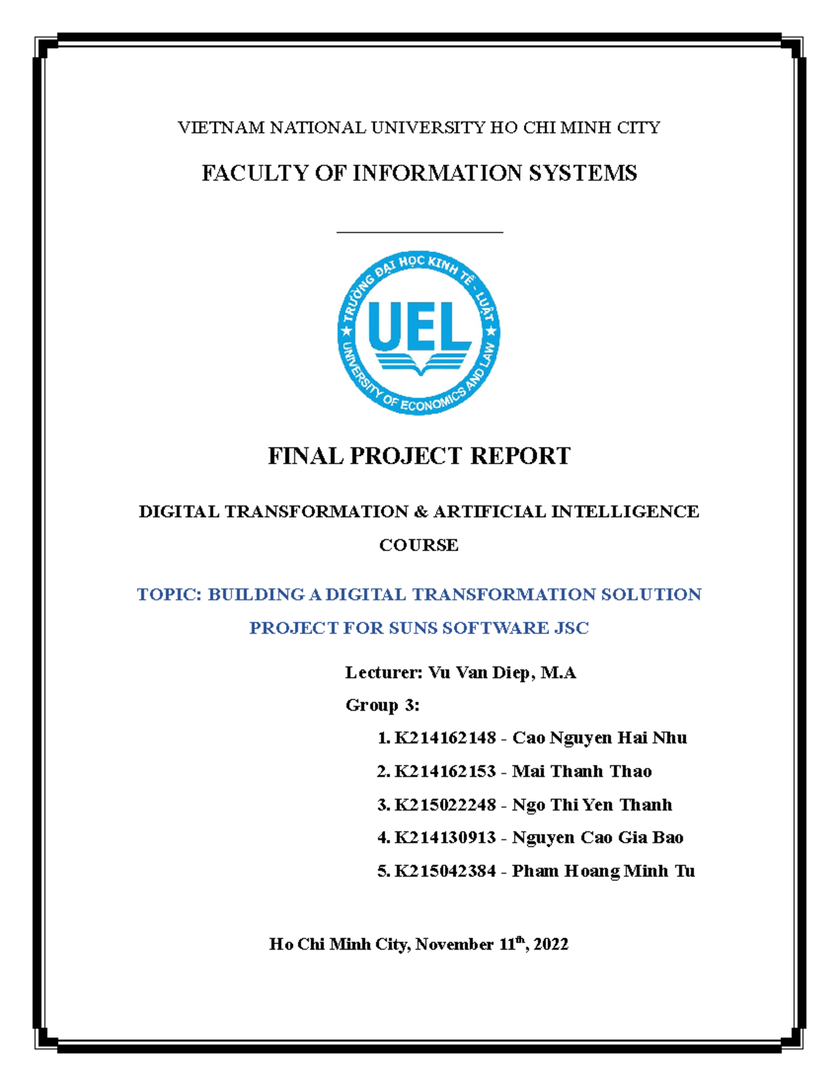 Chuyển-đổi-số - TOPIC: PLANNING A DIGITAL TRANSFORMATION FOR ...
