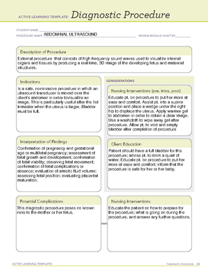 Active Learning Template Diag Proc Amniocentesi - ACTIVE LEARNING ...