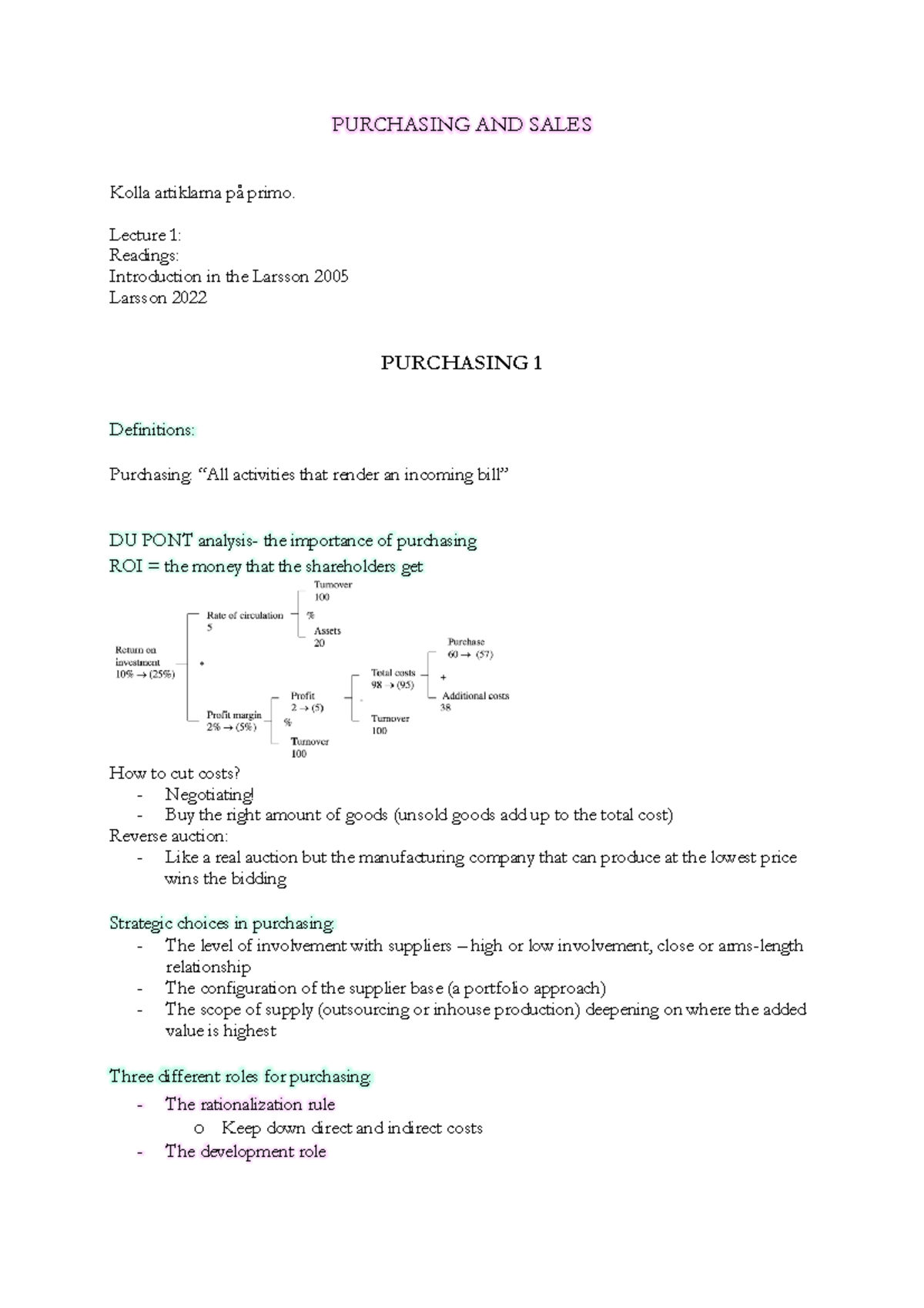 Purchasing and sales - PURCHASING AND SALES Kolla artiklarna pÂ primo ...