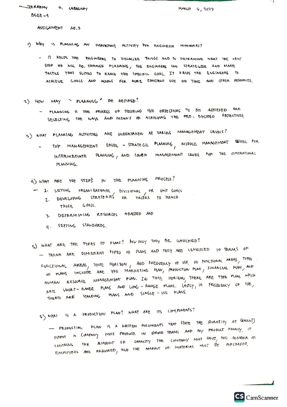 Management OF Engineering Projects 2 - Bachelor of science in civil ...