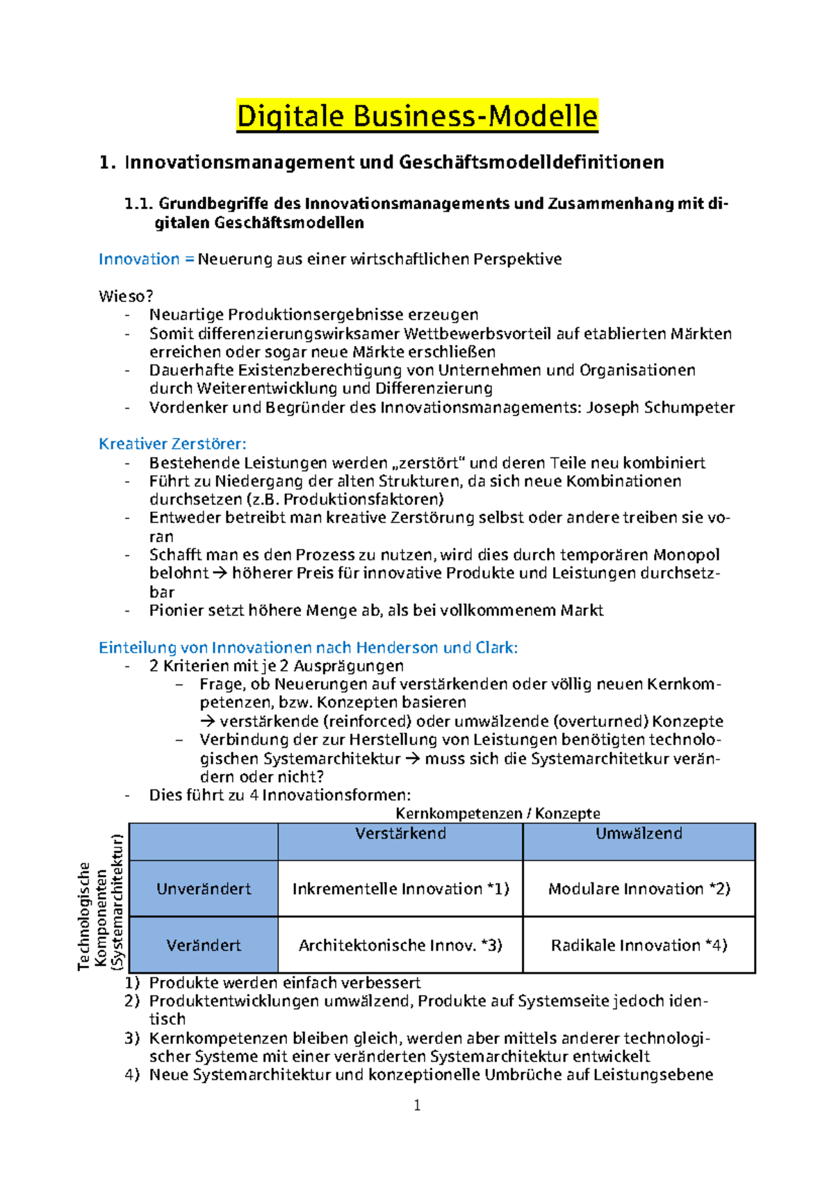 Zusammenfassung Skript - Digitale Business Modelle - Digitale Business-Modelle 1. - Studocu