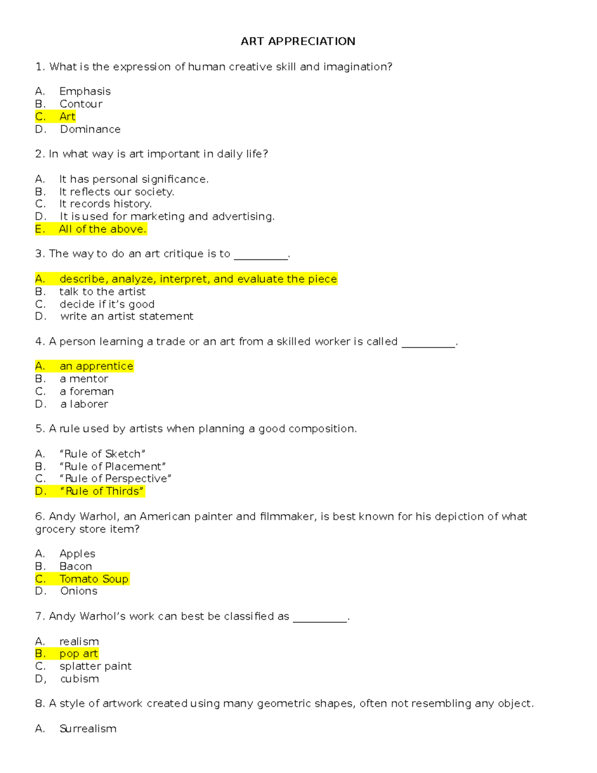 ART 002 Rationale - The attached file might help you achieve your test ...