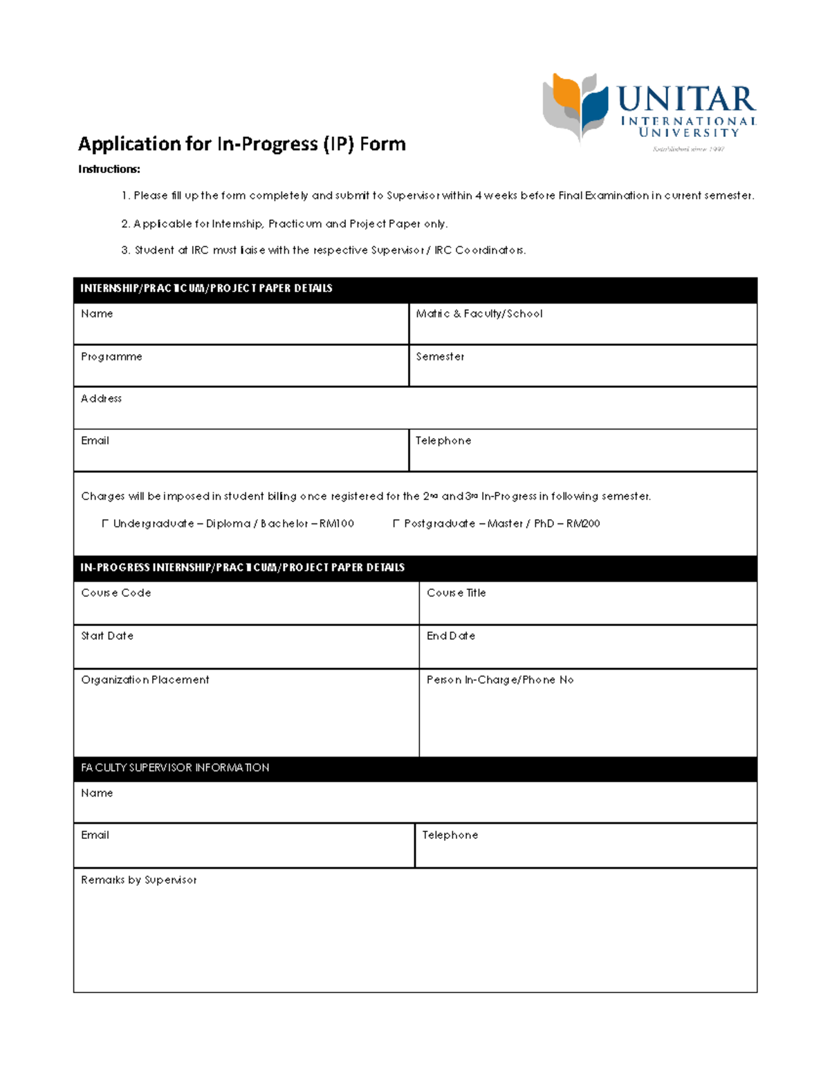 Application for In-Progress (IP) Form ver.01 (2) - Application for In ...