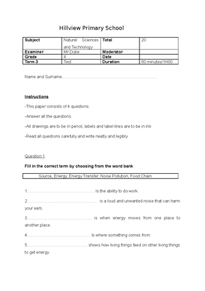 Continuous Assessment REM T4 - Pinetown Senior Primary School IsiZulu ...