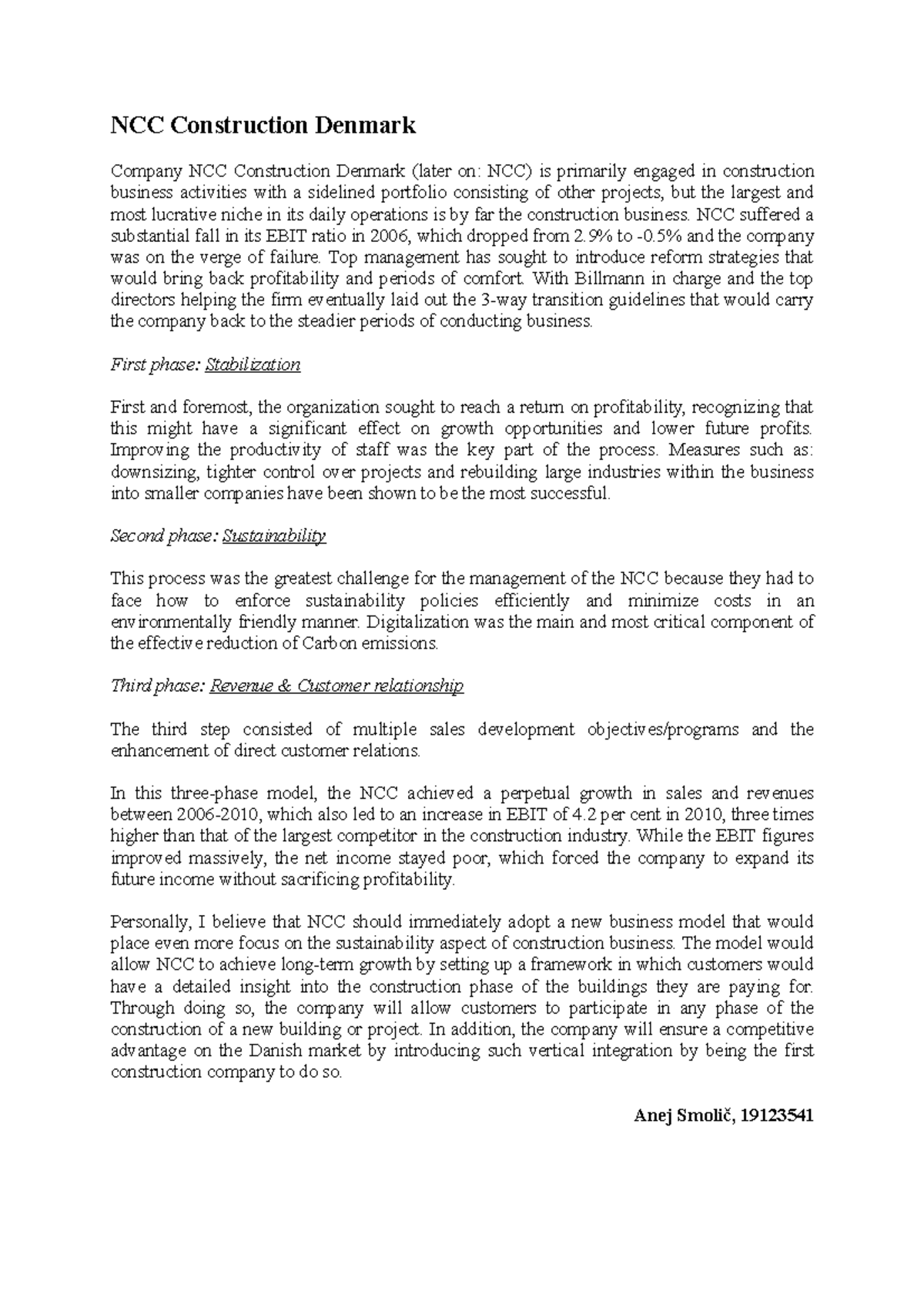 Ncc Construction Denmark - case study - Anej Smolic - NCC Construction ...