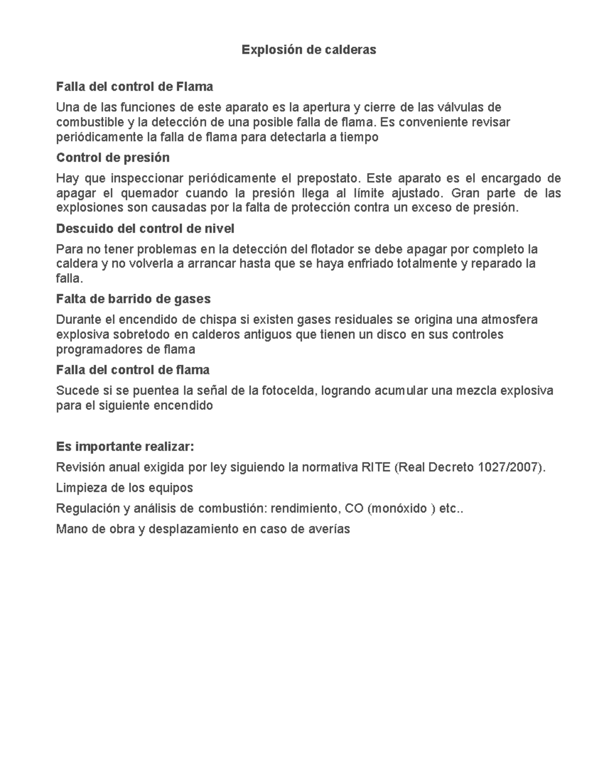 Explosión de calderas - calderos - Explosión de calderas Falla del ...