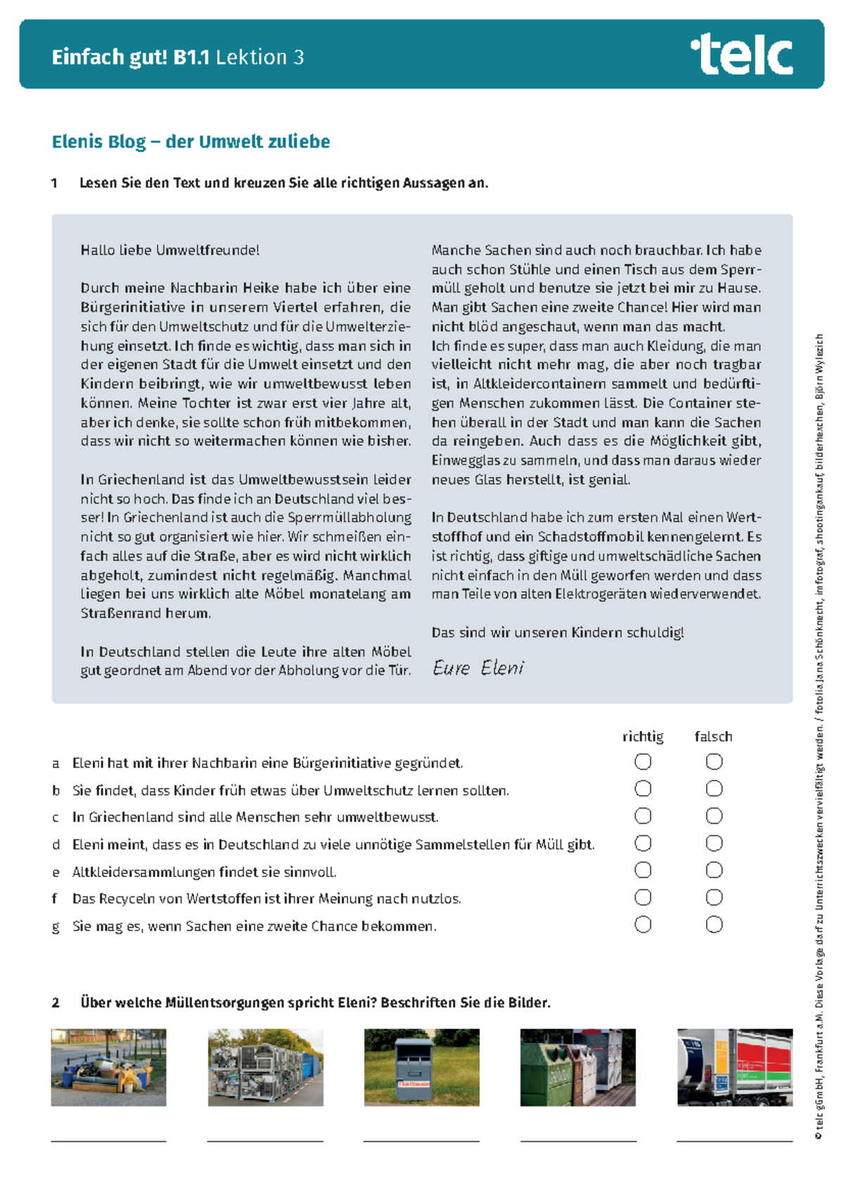 Einfach gut B1 - Telc Deutsch b1 lesen verstehen - Einfach gut! B1 ...