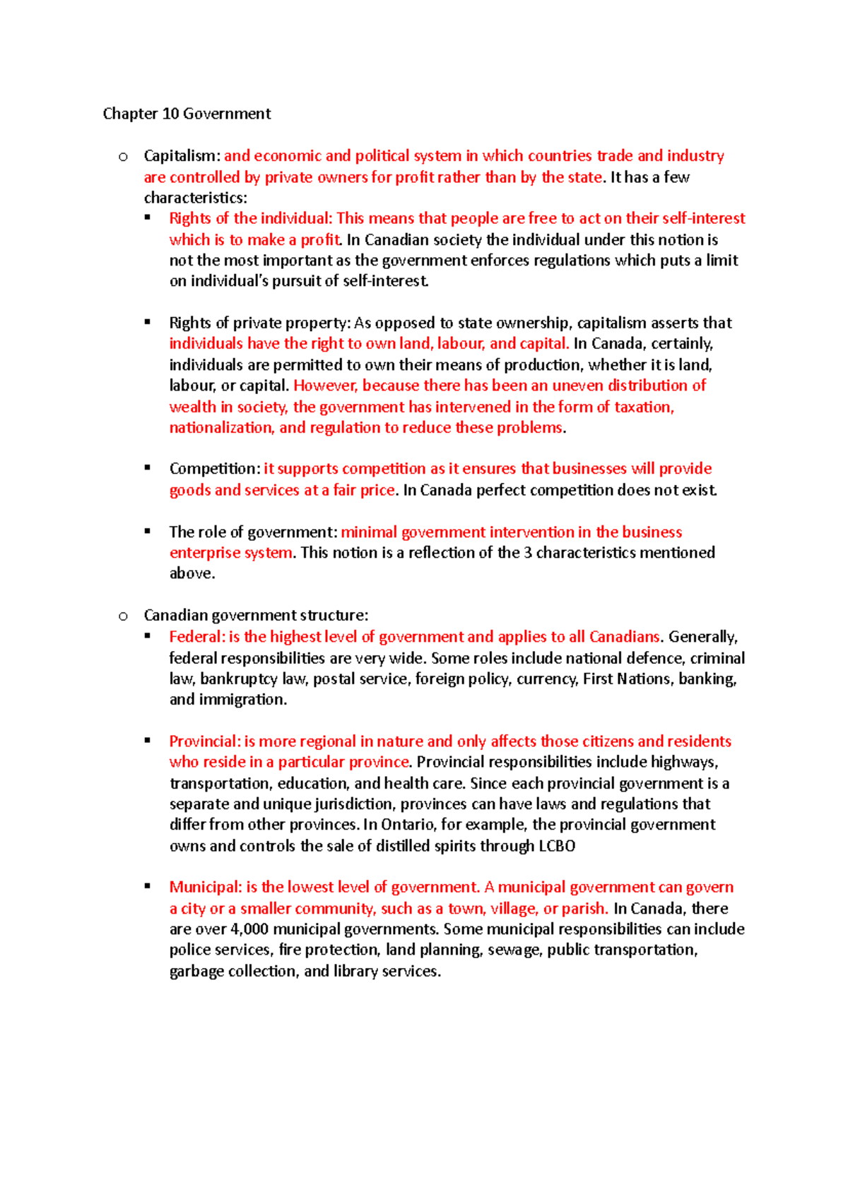 Chapter 10- Government - It has a few characteristics: Rights of the ...