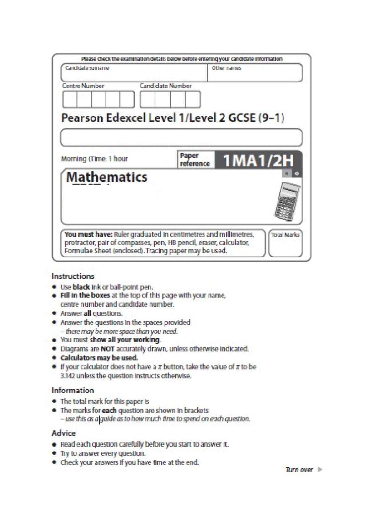 Test 1 - easy practice tests for maths students aiming for grades 6/7 ...