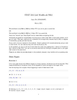 Lab Wk 5Template - lab 5 answer - STAT 33A Lab Workbook Jiayu Shi (3034536987) Feb 15, 2021 This ...