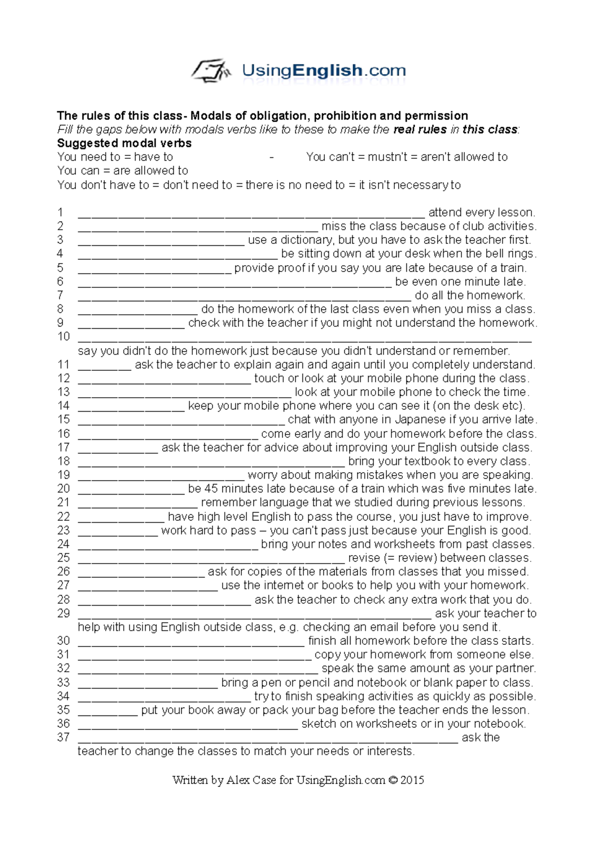 Modals of obligation prohibition and permission class rules - The rules ...