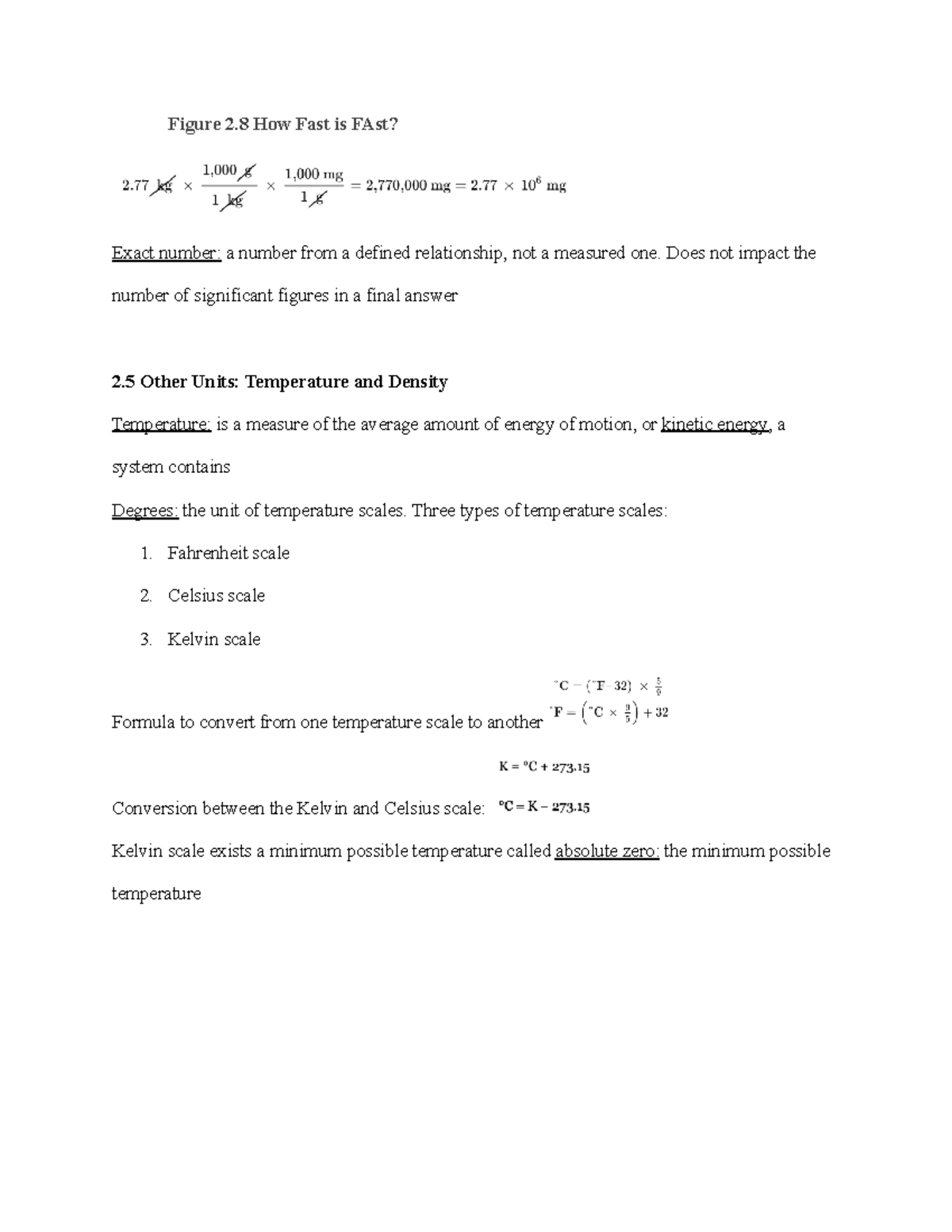 CHEM 110 Introductory to Chemistry Chapter 2 Measurements Notes Part 5 ...