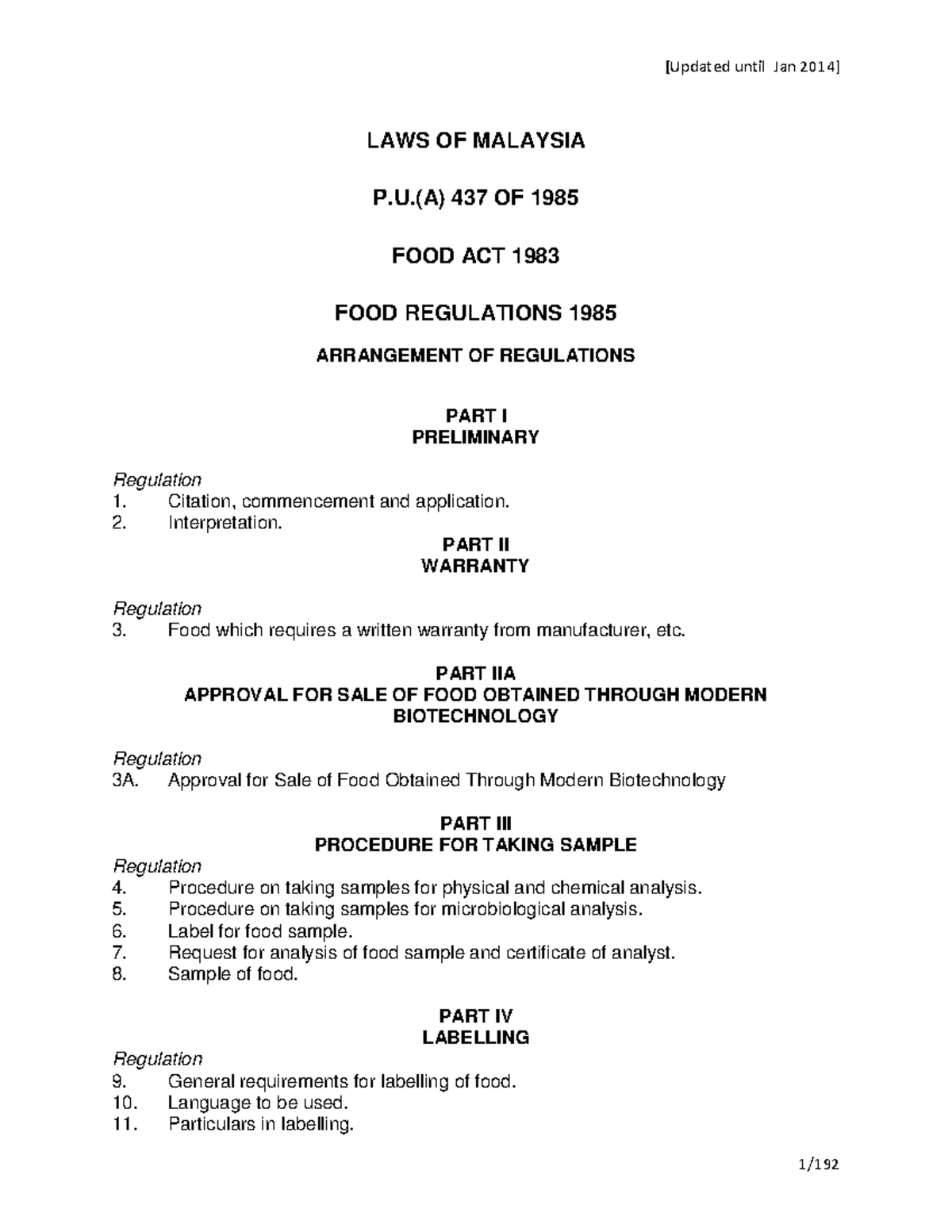 Malaysian-Food-Regulations - Studocu