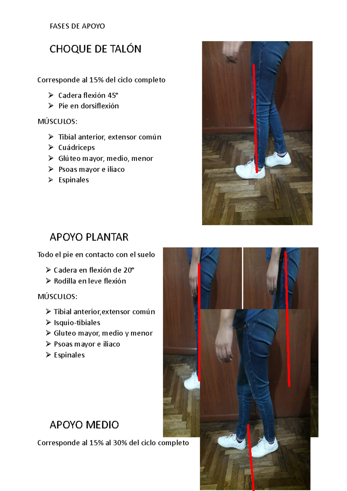 Fases DE Marcha - FASES DE APOYO CHOQUE DE TALÓN Corresponde al 15% del ...