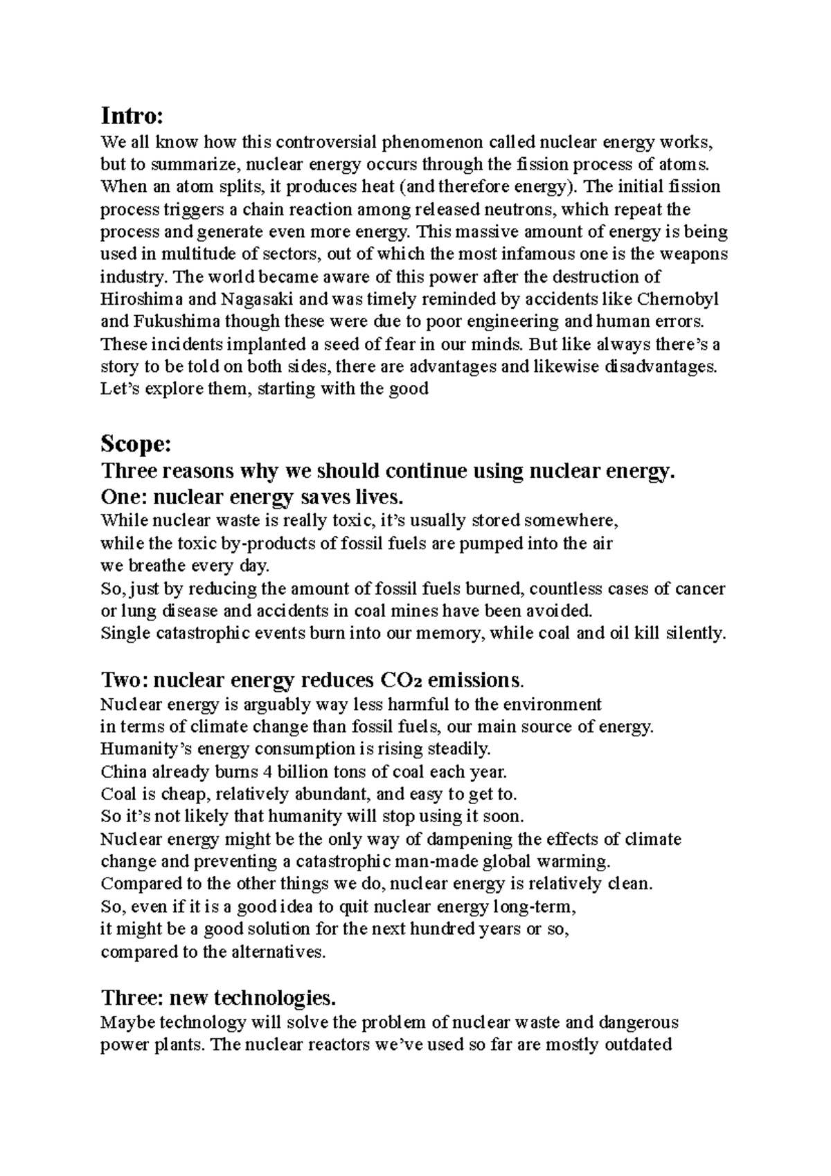 Nuclear - Intro: We all know how this controversial phenomenon called nuclear energy works, but ...