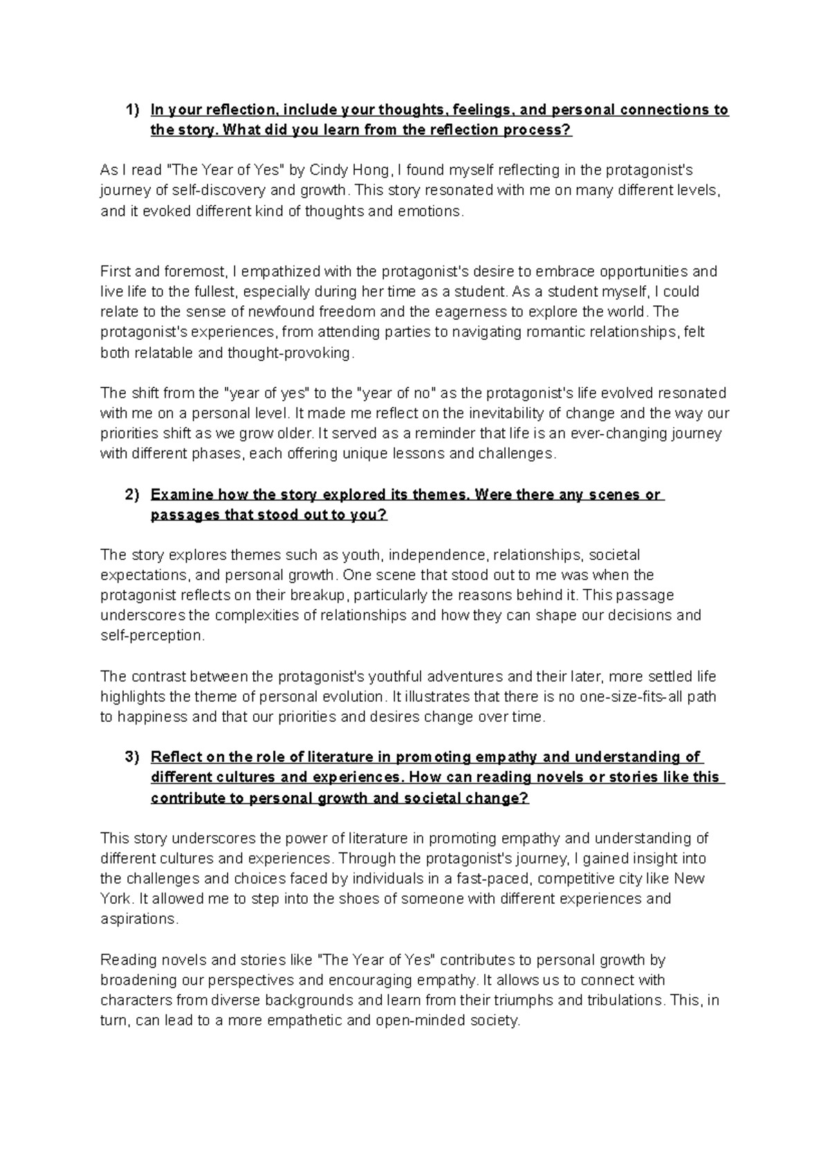 Disc eng unit 5 - disc - In your reflection, include your thoughts ...