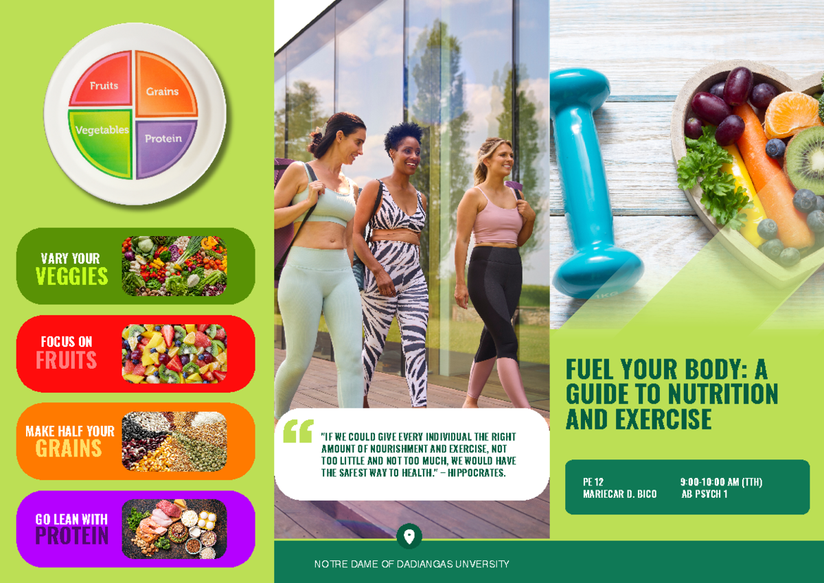 Nutrition and exercises - Physical Education - FUEL YOUR BODY: A GUIDE ...