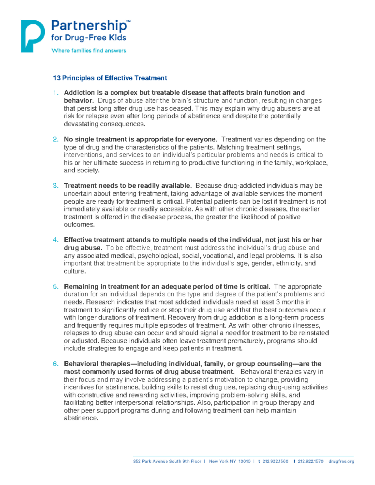 13 Principles of Effective Treatment 2 - 13 Principles of Effective ...