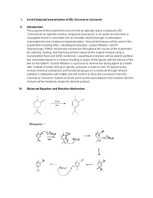 Experiment 6- Separation of a Three-Component Mixture via Acid/Base Extraction - Emily Arp - Studocu
