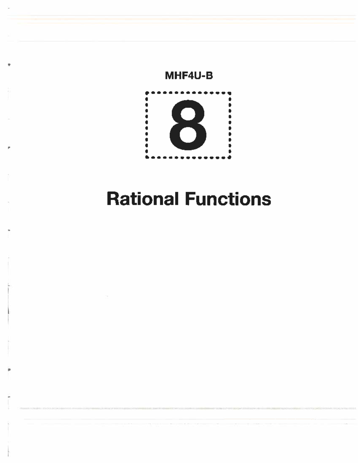 MHF4U-B U2 L8 - Practice Sheet - Studocu