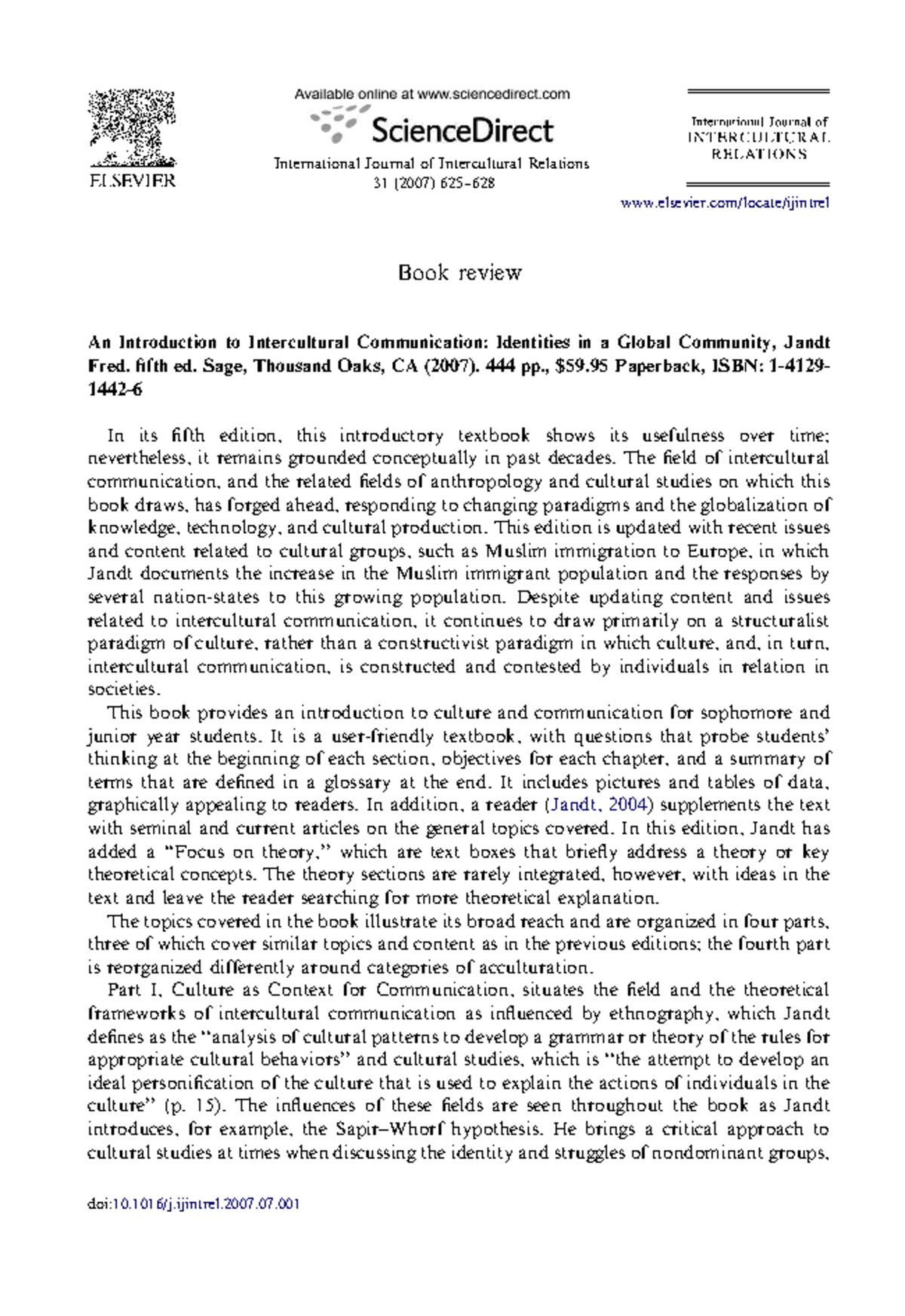 Jandt Fred An Introduction to Intercultu - International Journal of ...