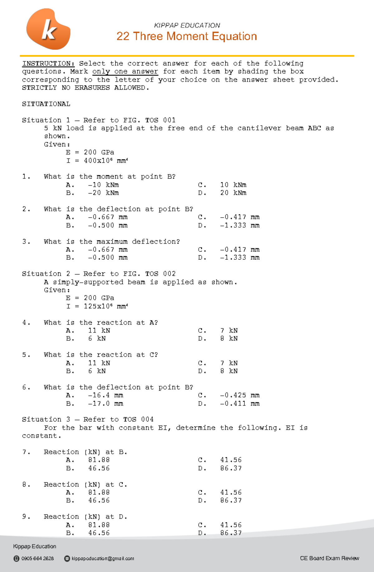 Kippap-Handout-SEC (22 Three Moment Equation) - KIPPAP EDUCATION 22 ...