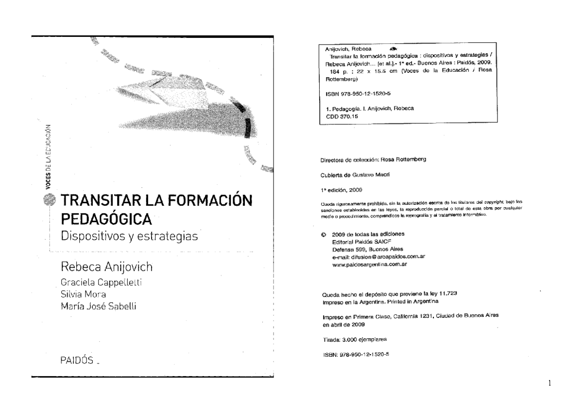 Anijovich - Transitar la formacion pedagogica 1 - Rebeca Anijovich Es ...
