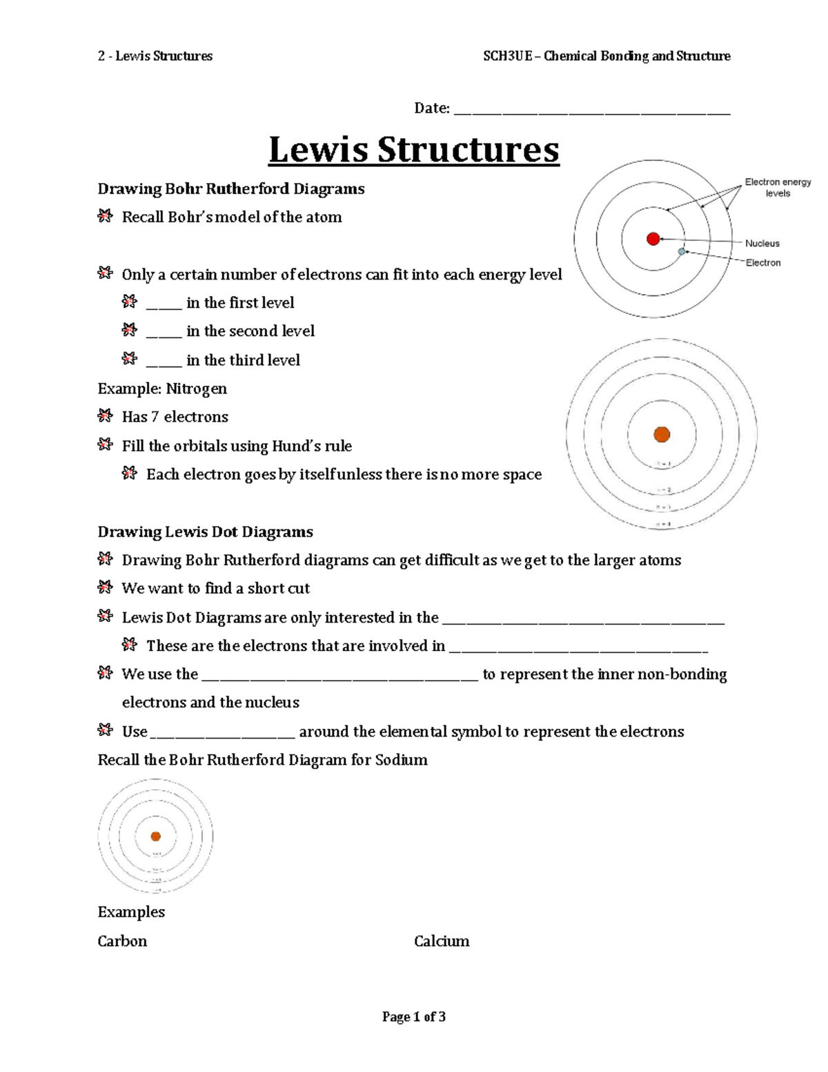 02 - Lewis Structures - Notes - 2 - Lewis Structures SCH3UE – Chemical ...