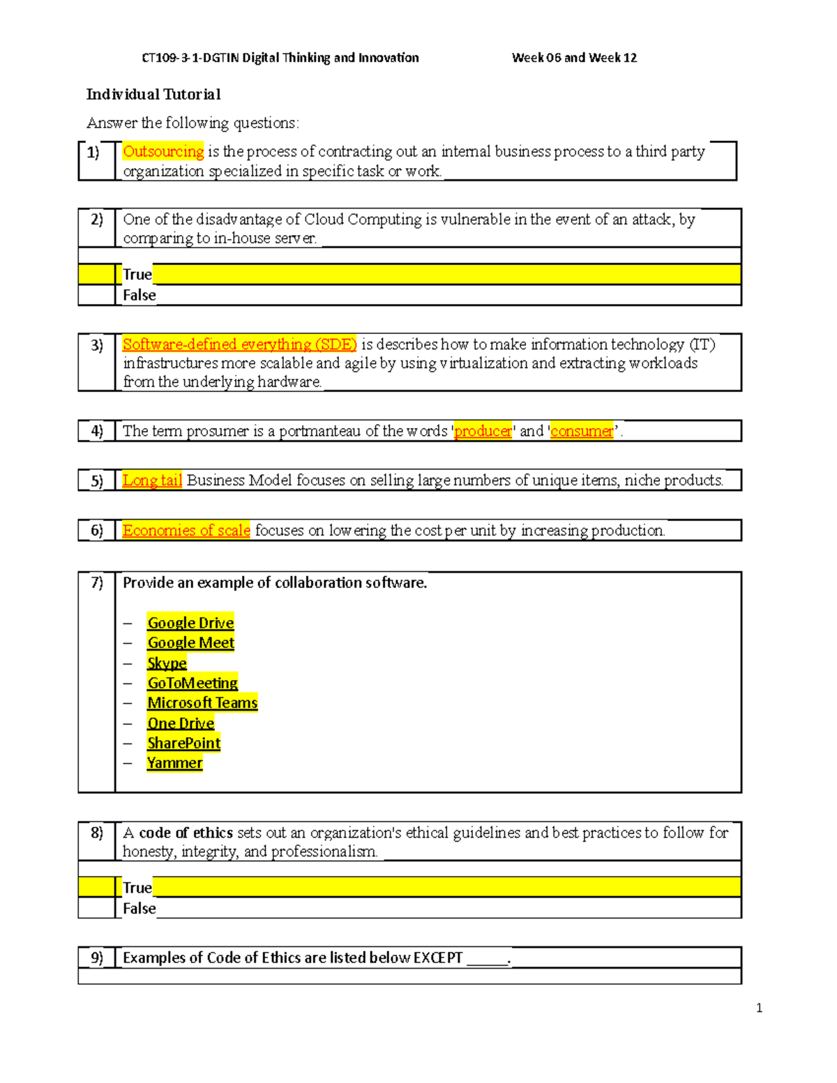 Dgtin T06 answer - CT109-3-1-DGTIN Digital Thinking and Innovation Week ...