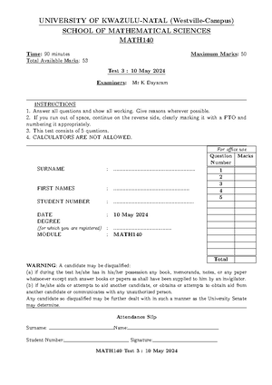 Practical 1 - Gentle Introduction - 1 UNIVERSITY OF KWAZULU-NATAL COMP102: Compute Programming ...