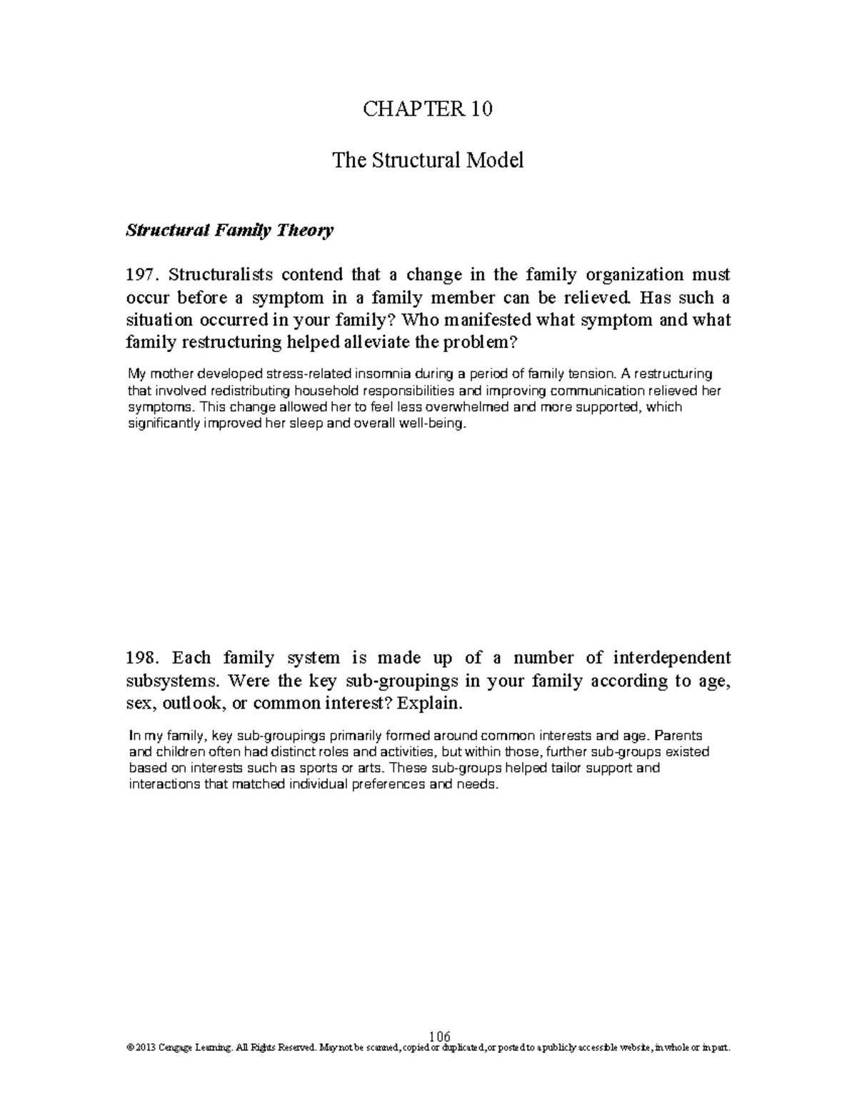 10 9781305092969 goldenberg workbook - CHAPTER 10 The Structural Model ...