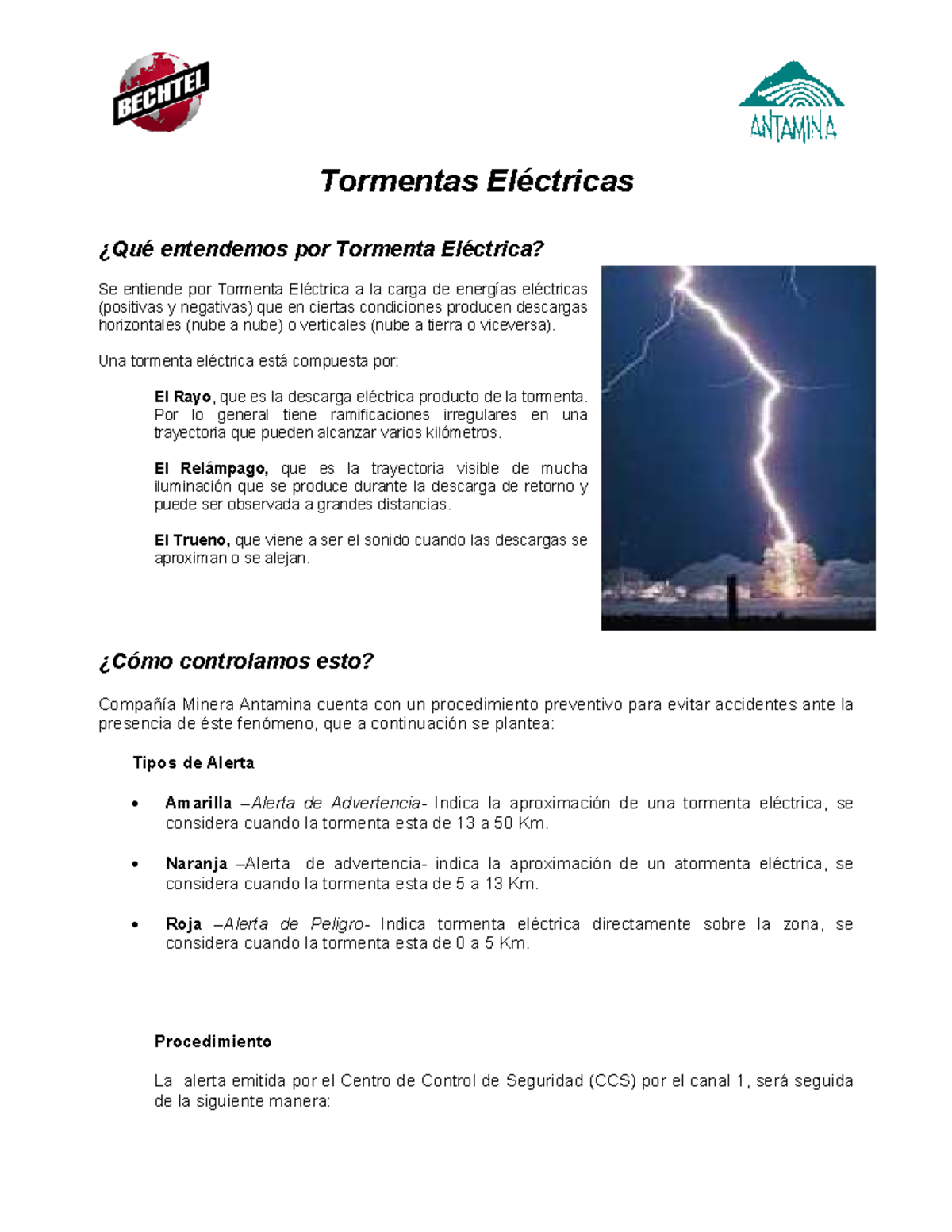 1. Primera semana Tormentas eléctricas - Tormentas Eléctricas ¿Qué ...