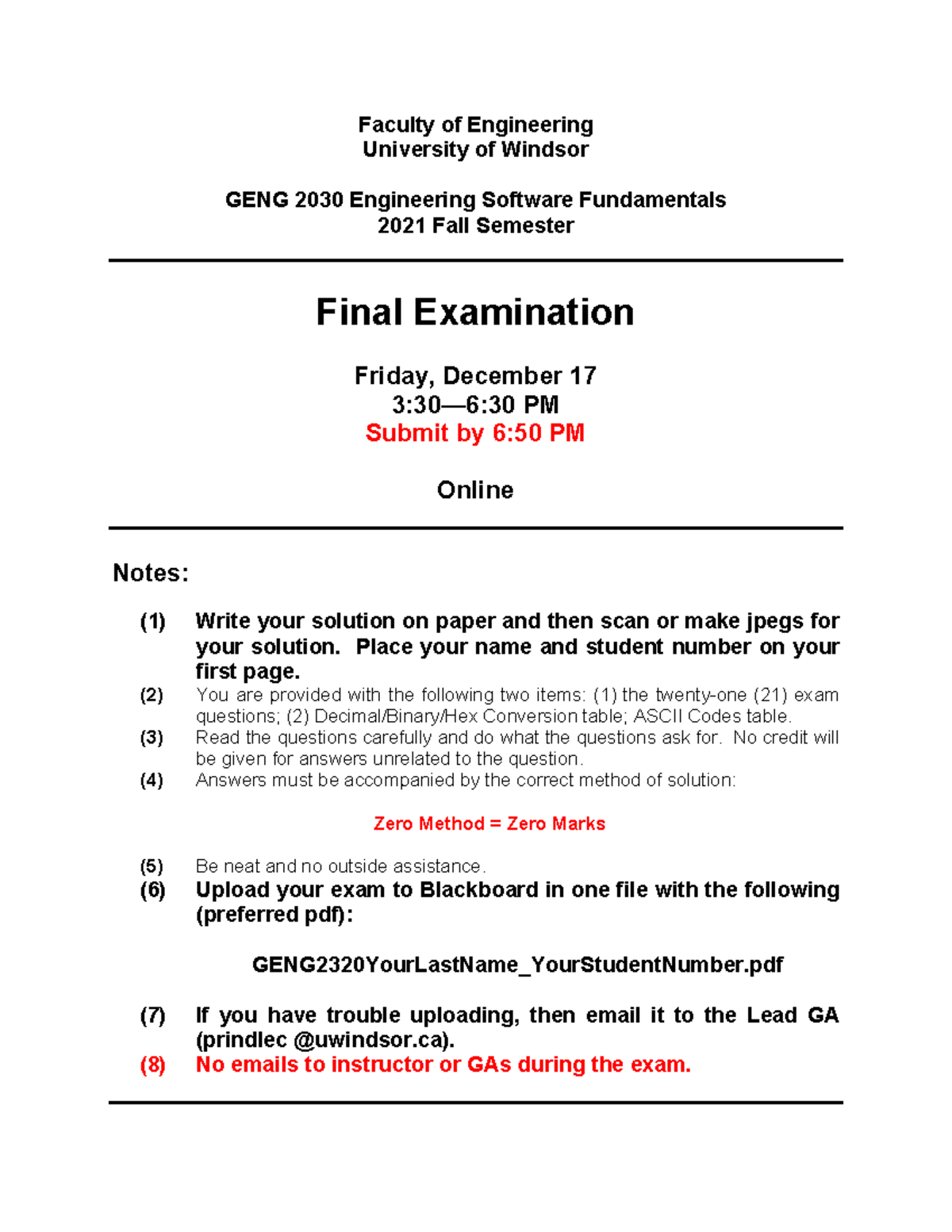 Final Questions - study guide - Faculty of Engineering University of ...