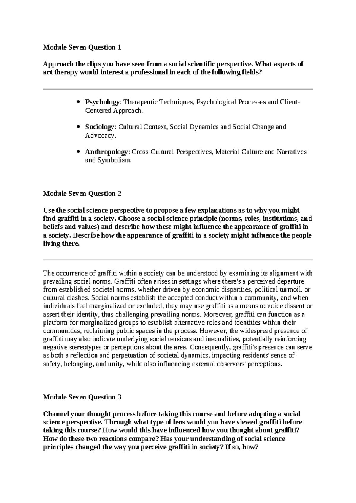 Module 7 Short Answers - scs - Module Seven Question 1 Approach the ...