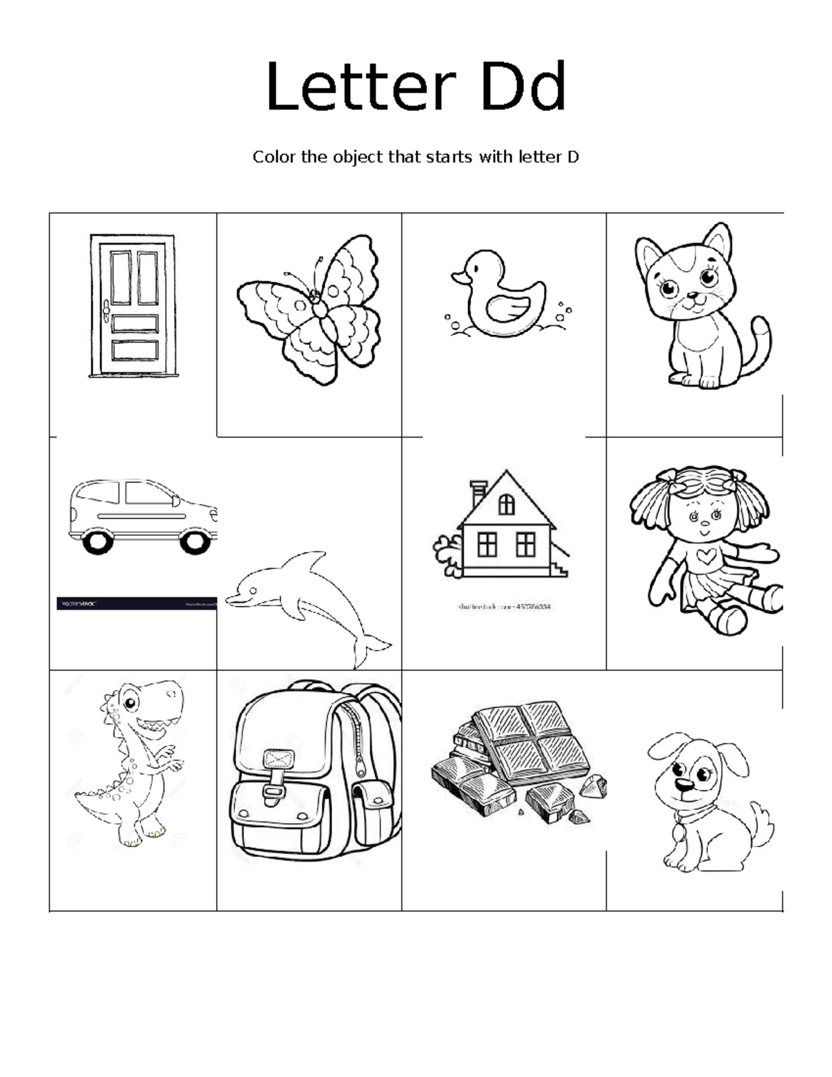 Letter-Dd Worksheet - Facilitating Learner-Centered Teaching - Letter ...