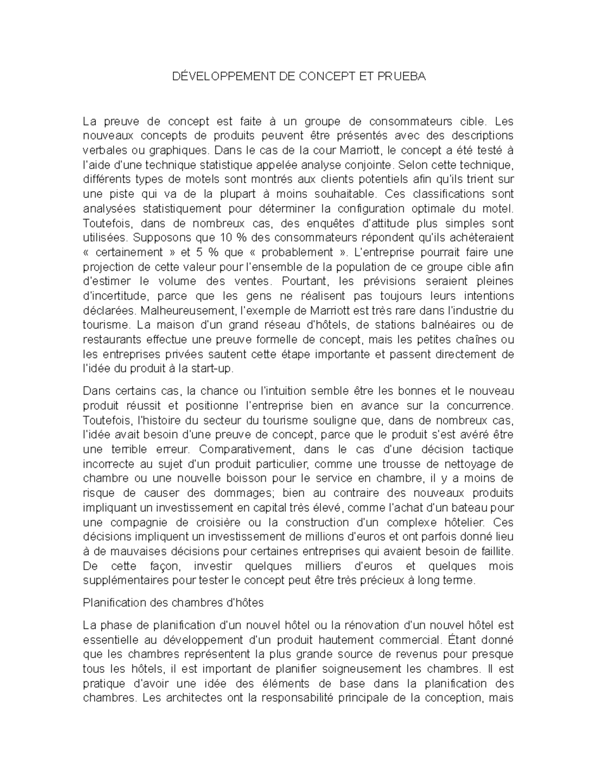 DÉVELOPPEMENT DE CONCEPT ET PRUEBA - DÉVELOPPEMENT DE CONCEPT ET PRUEBA ...