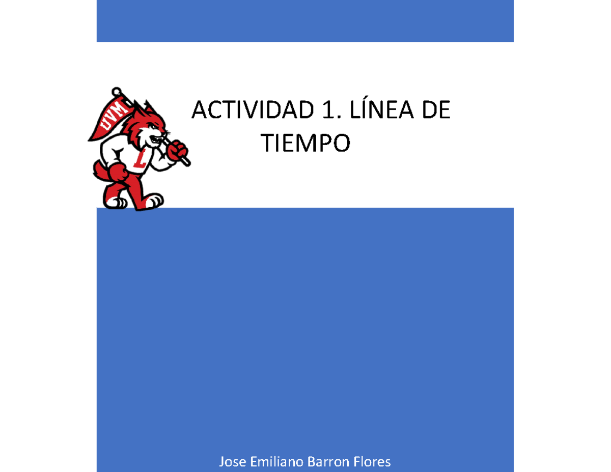 Linea DEL Tiempo DM - Jose Emiliano Barron Flores ACTIVIDAD 1. LÍNEA DE ...