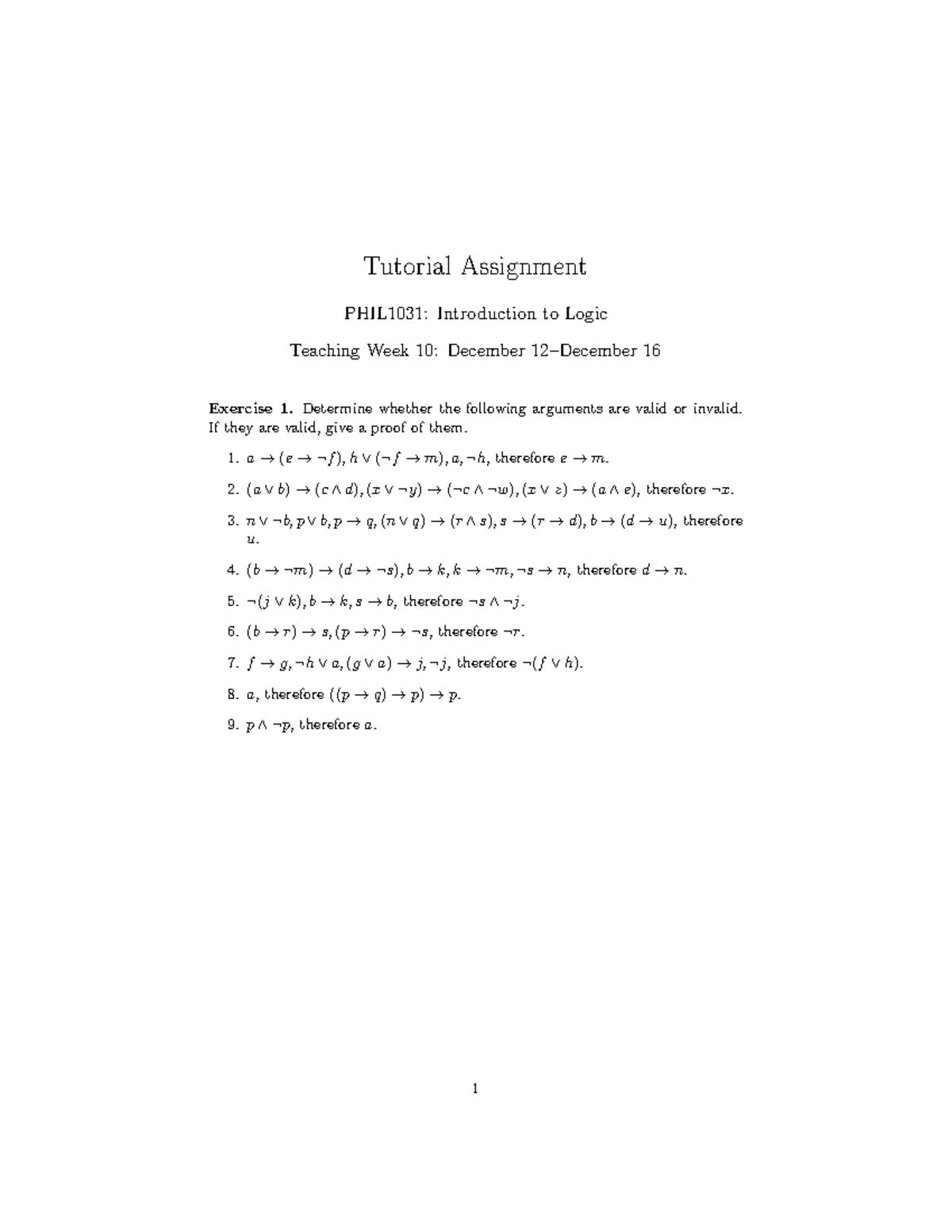 Tutorial Assignment - December 12-December 16 - Tutorial Assignment ...