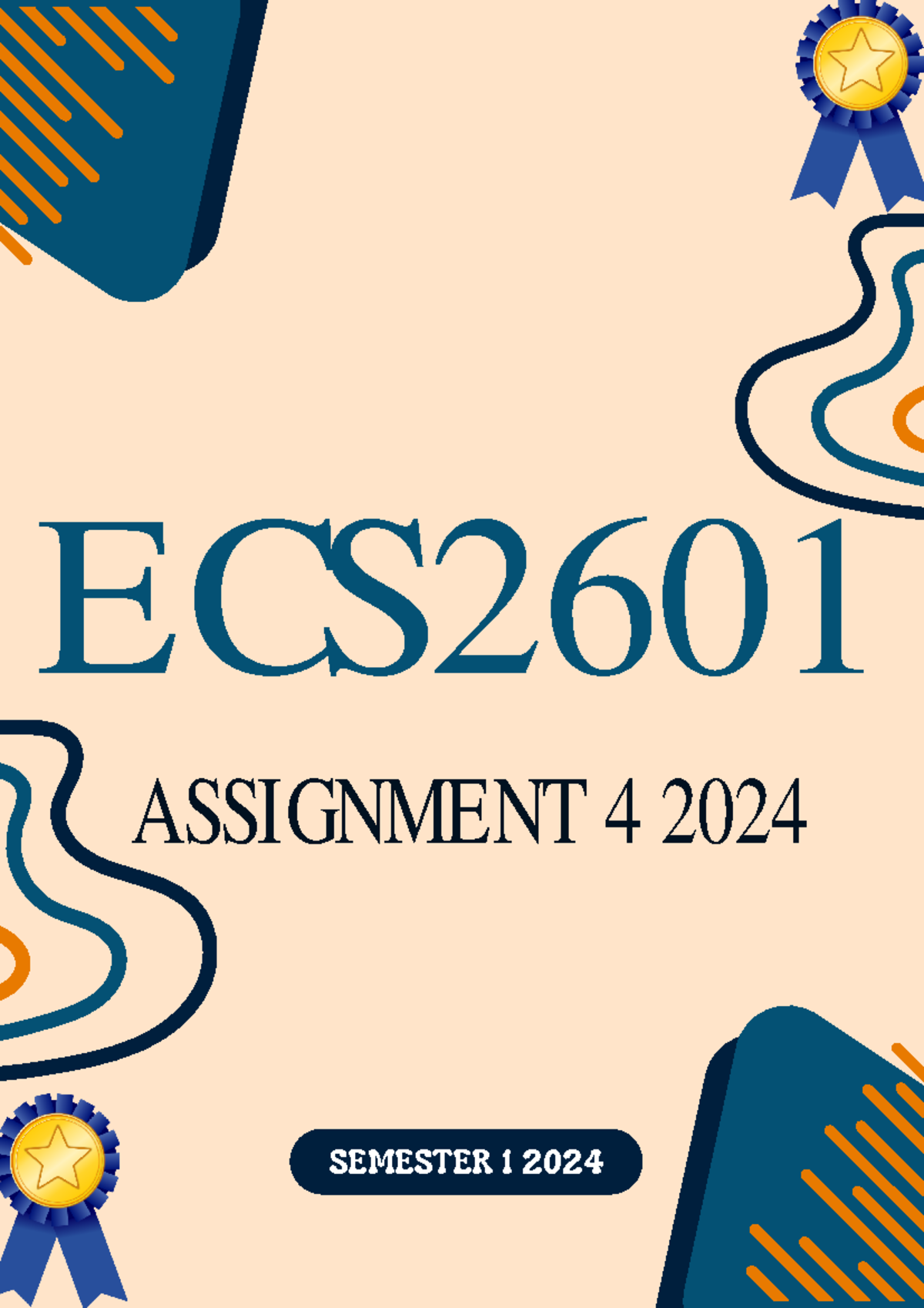 Ecs2601 Assignment 4 2024 Semester Ecs Assignment Quiz Open Course Index Open Block Drawer