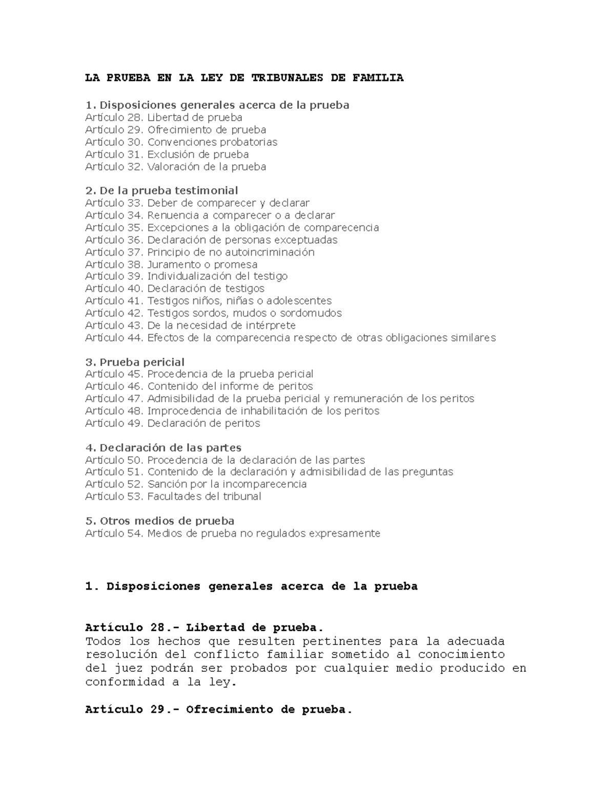 LA Prueba EN LA LEY DE Tribunales DE Familia - LA PRUEBA EN LA LEY DE ...