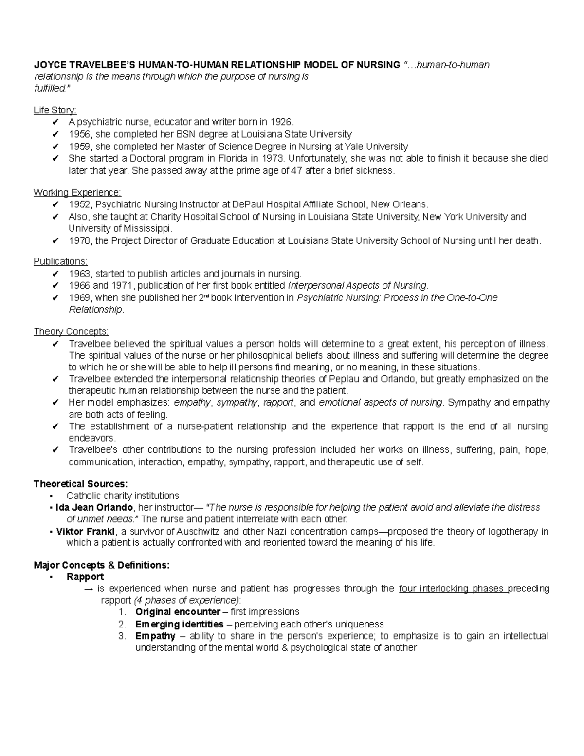 Mod9 - Lecture - JOYCE TRAVELBEE’S HUMAN-TO-HUMAN RELATIONSHIP MODEL OF ...