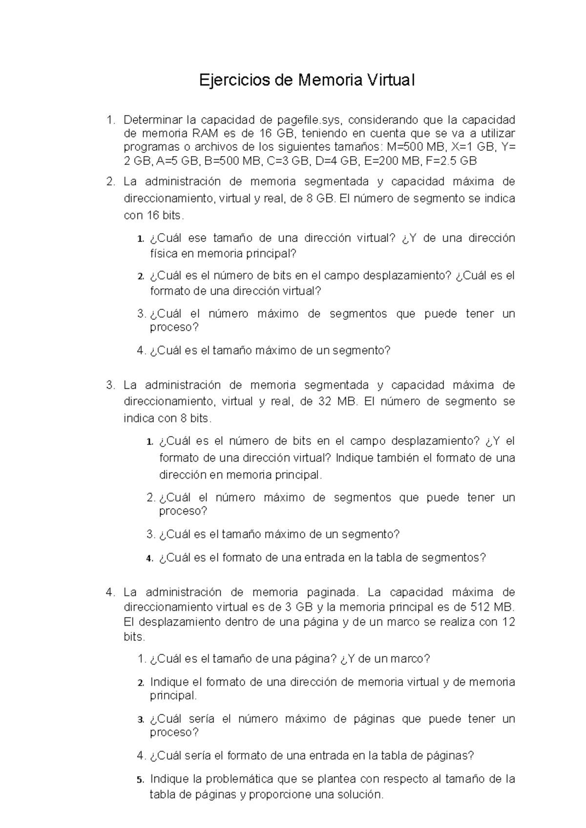 Ejercicios de Laboratorio de Memoria Virtual-1 - Ejercicios de Memoria ...